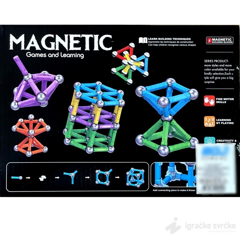 Magnetni štapići za decu MAGNETIC 72kom