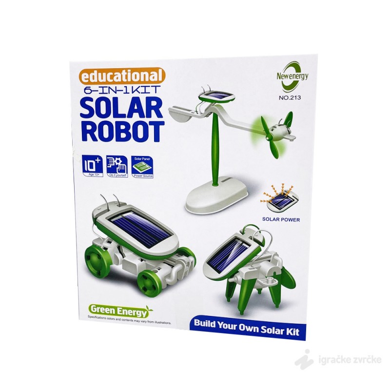 Solarni Robot edukativni set 6u1